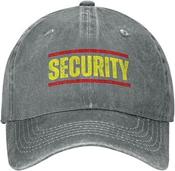 Security Hat for Men Women Security Trucker Hat Security Baseball Hat ...