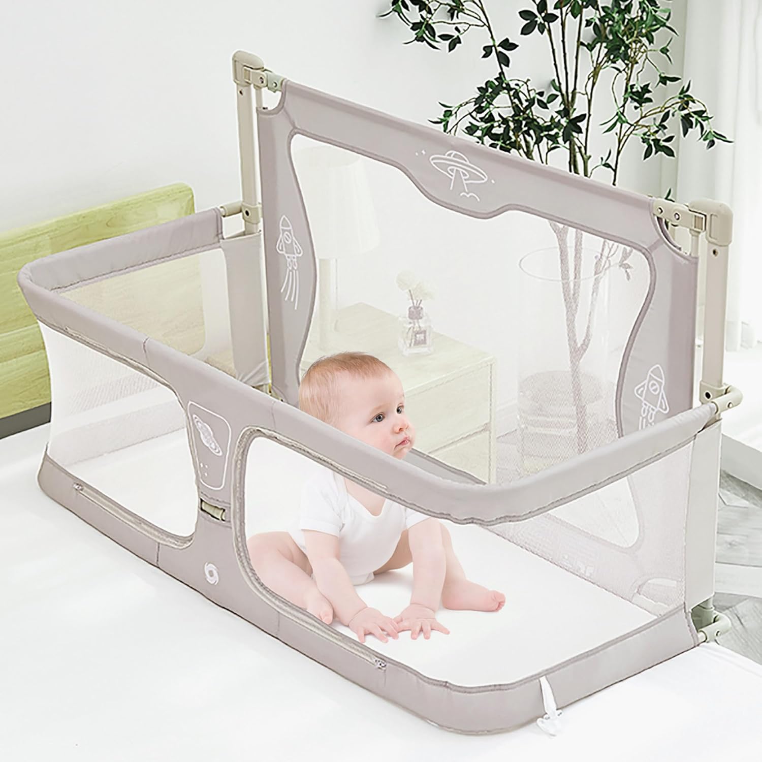 Amazon.com: 3 in 1 Baby Bedside Crib, Baby bassinets bedside sleeper ...