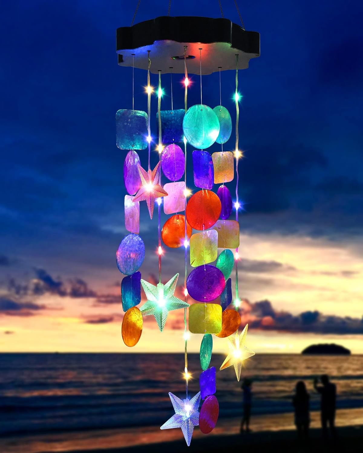 Amazon.com : Toodour Solar Decorative Lights Outdoor, Colorful Shells ...