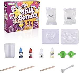 Amazon.com: Bath Bomb Science Kit for Kids – Make 5 Custom Fizzy Bath ...
