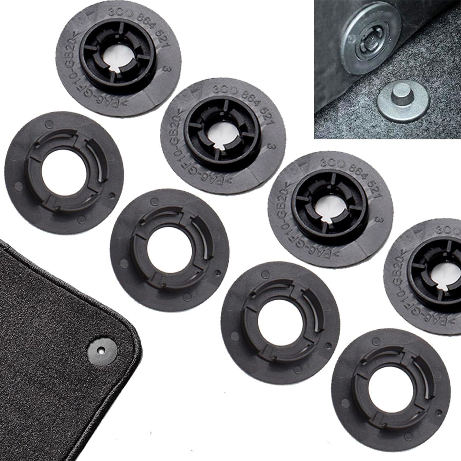 Amazon.com: XUKEY 4 Sets Floor Mat Clips Fastener Carpet Fixing Grips ...