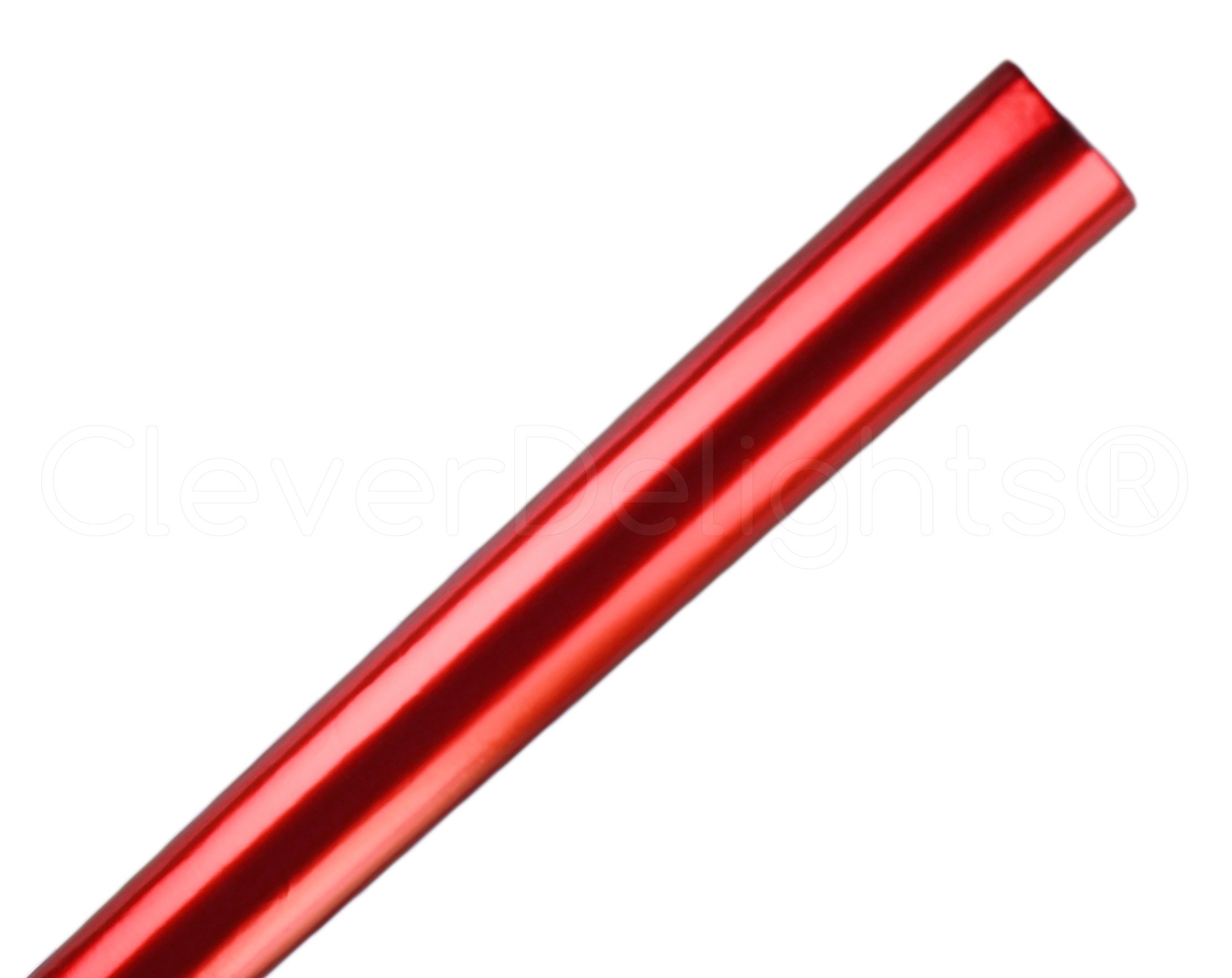 Amazon.com: CleverDelights Metallic Red Wrapping Paper - 30 Inch x 25 ...