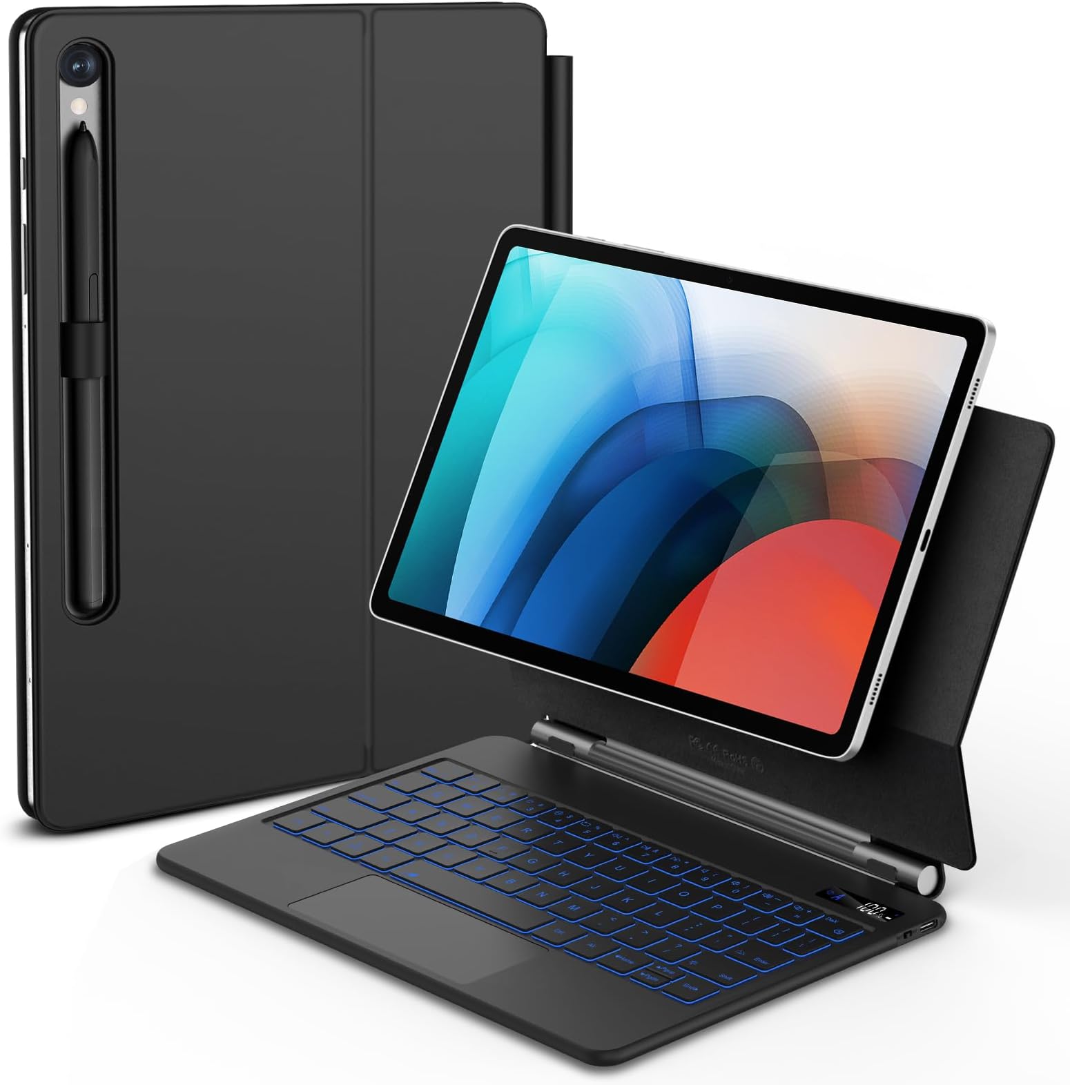 Samsung Galaxy Tab S9 FE+ Book Cover Keyboard, Tablet Protector Case ...