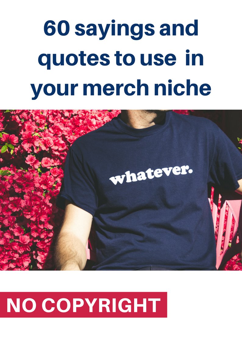 Amazon.com: 60 Quotes and Sayings for Merch Niches : No Copyrights at ...