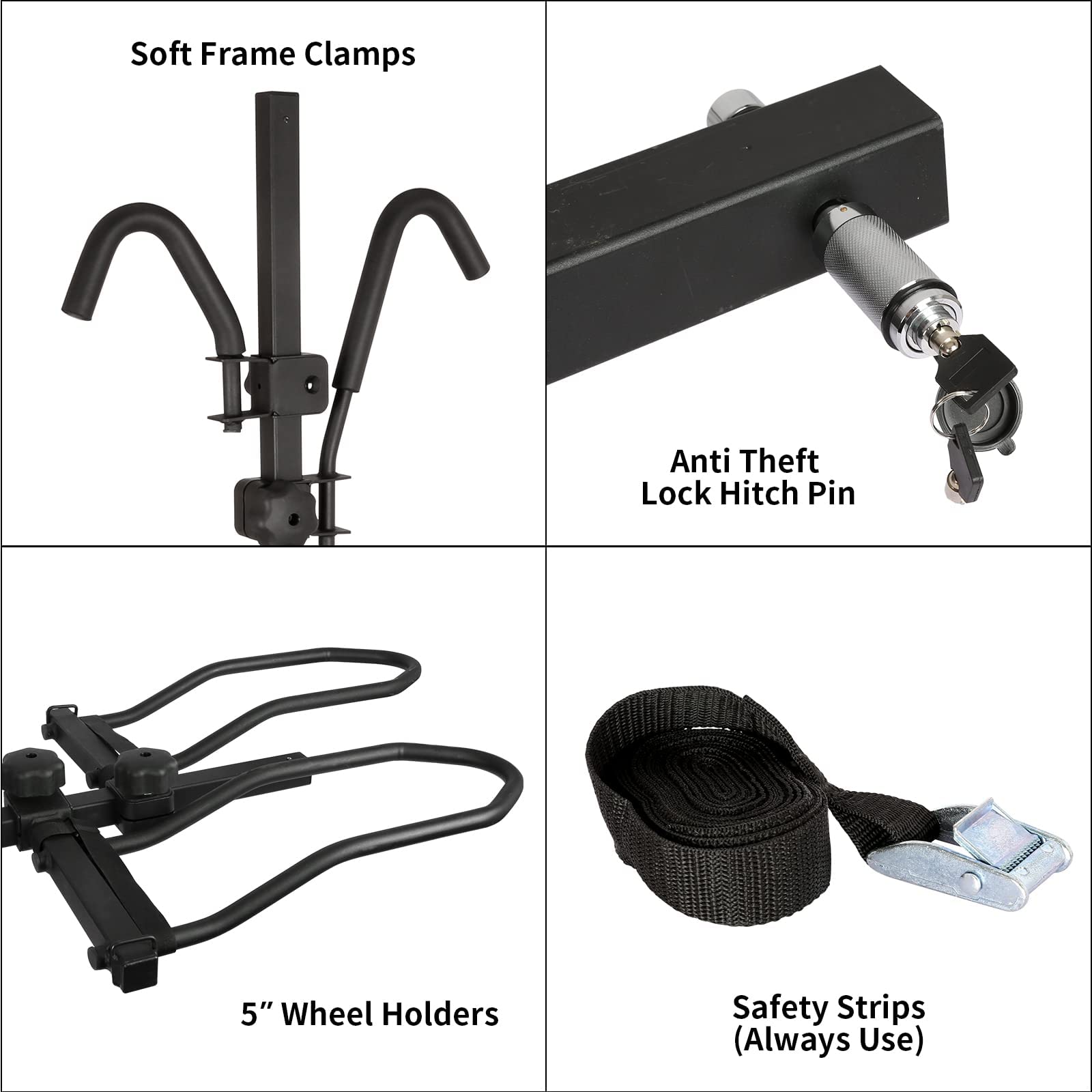 Snapklik.com : WEIZE Hitch Bike Rack, Wobble Free Smart Tilting Bicycle ...