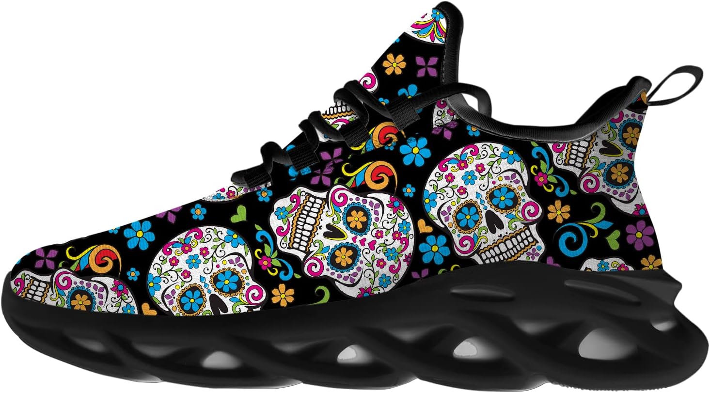 Amazon.com | Sugar Skull Shoes for Men Women Running Shoes Day of The ...