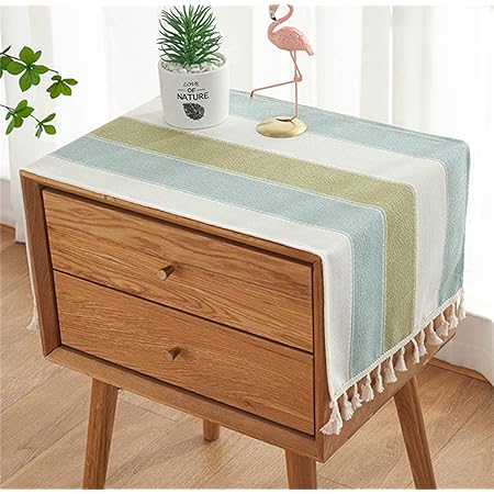 Amazon.com: Utobanh Simple Bedside Table Tassel Cover Cloth, Suitable ...