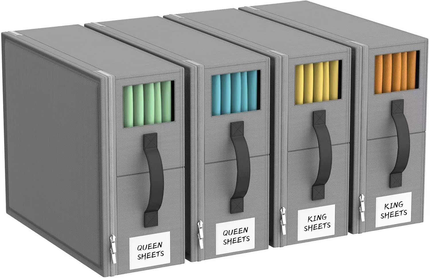 Amazon.com: XBLGX Bed Sheet Organizers and Storage 4 Pack，Foldable ...