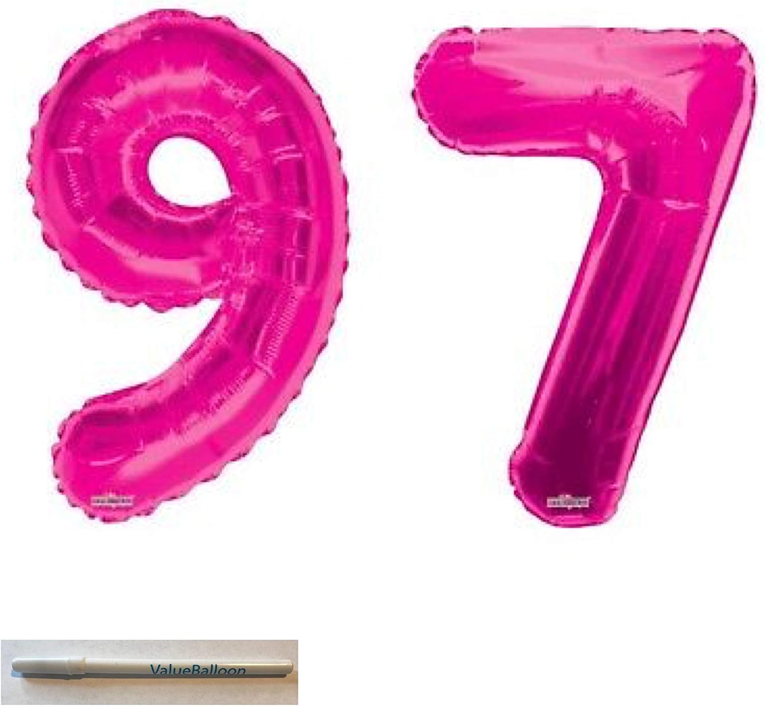 Amazon.com: Valueballoon Pink Number 97 33” Balloon Birthday Party ...
