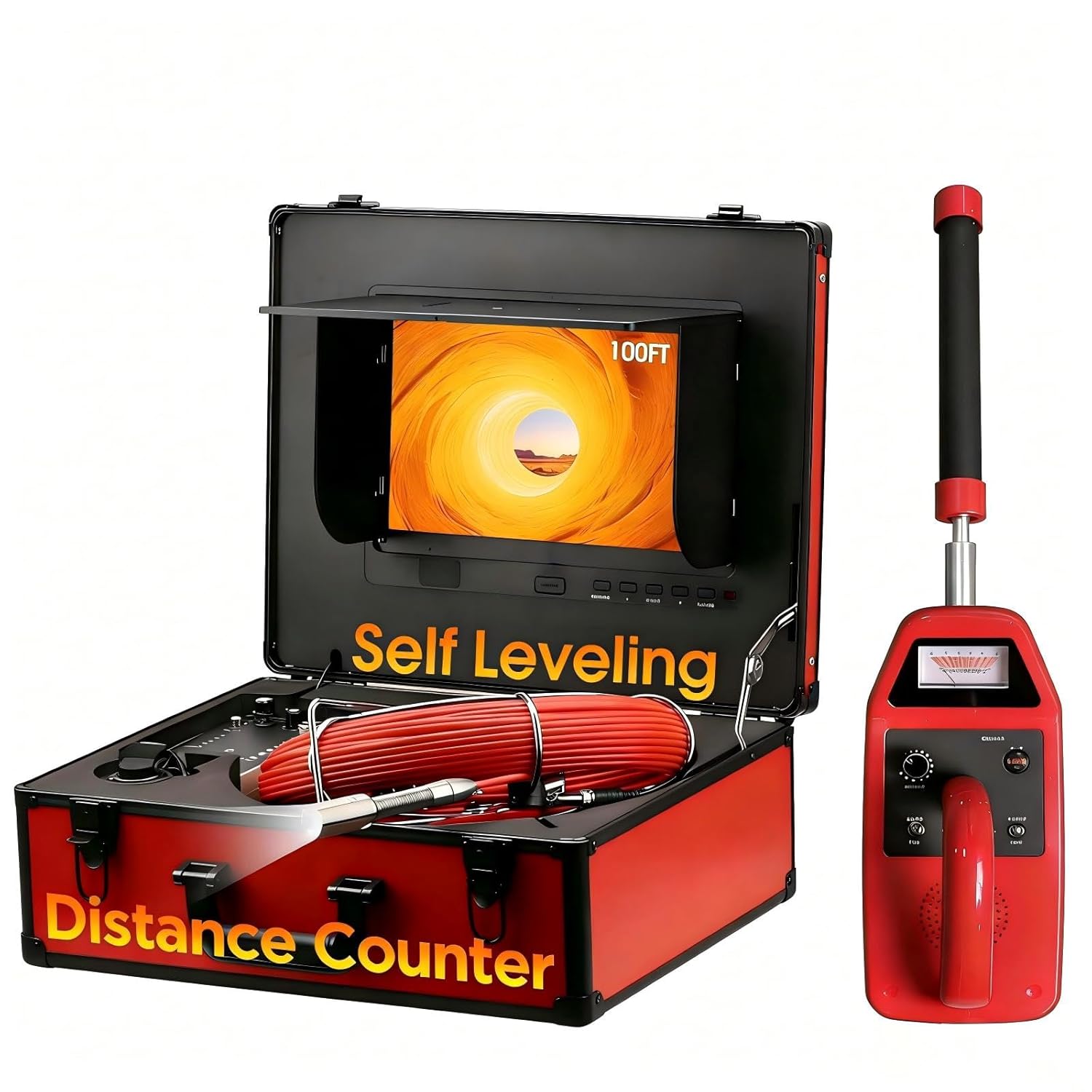 Gatebig Sewer Camera with Locator 100FT,Drain Pipe Inspection Camera ...