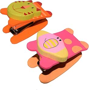 Amazon.com : 2 Stapler Set Mini Cute Animal Staples Office Tiger Lion ...