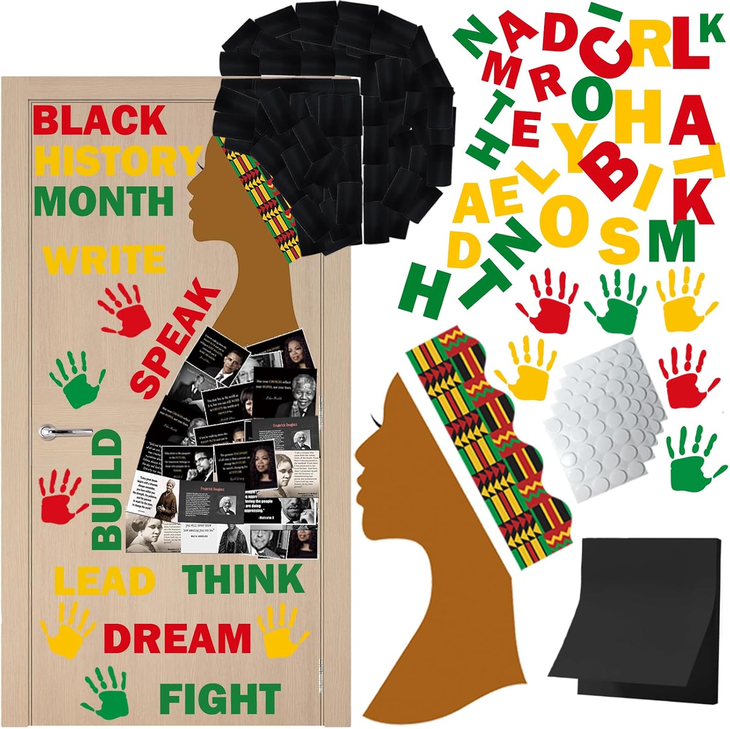 Amazon.com: Black History Month Bulletin Board Decorations, 160 Pcs ...
