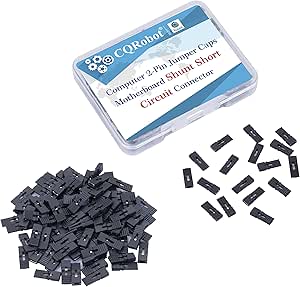 CQRobot 100 Pezzi Nero Standard Computer Jumper Cap Header Pin Shunt ...