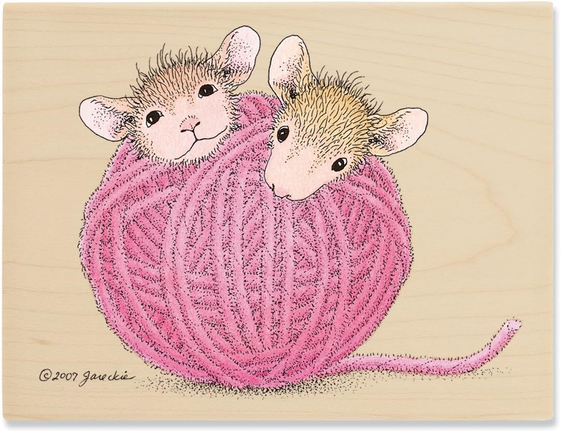 Amazon.com: Stampabilities House Mouse Wood Mounted Rubber Stamp: Close ...