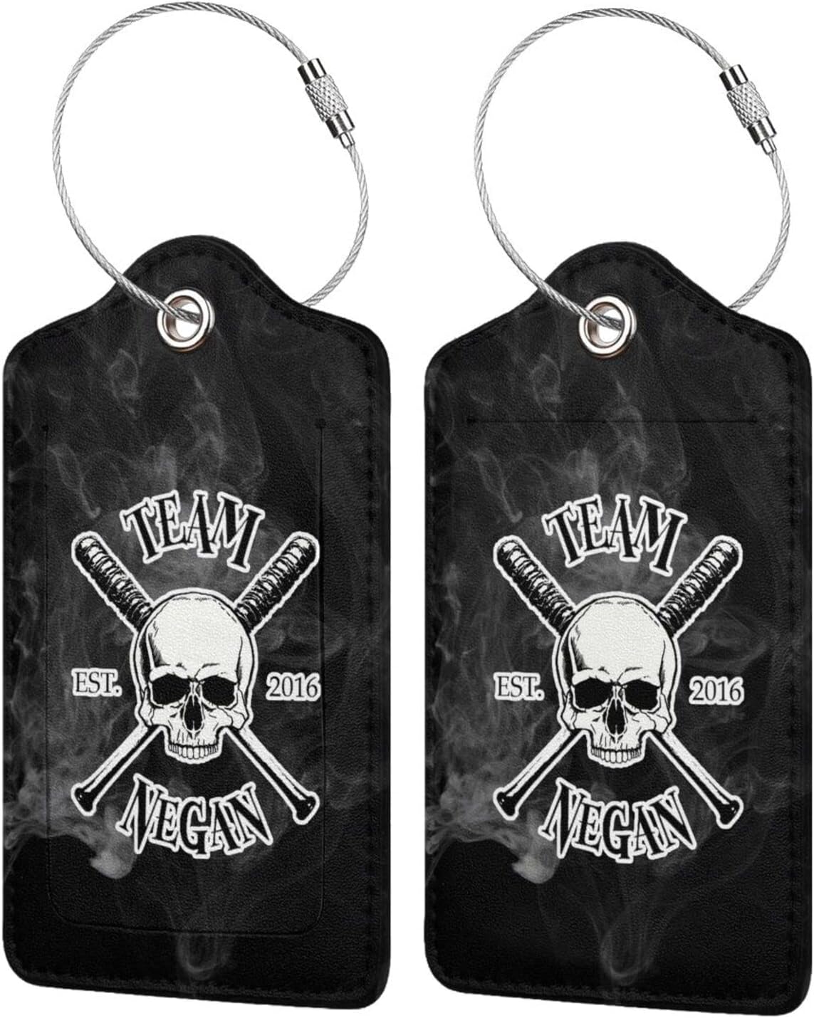 Amazon.com: Team -Negan_Logo Luggage Tag Leather Luggage Identification ...