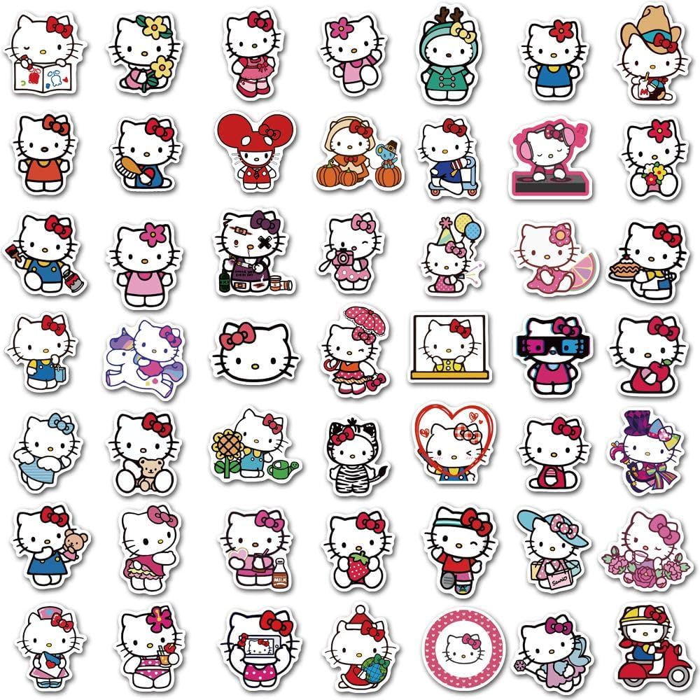 Paquete de 100 calcomanías de Hello Kitty para niños, con temática ...