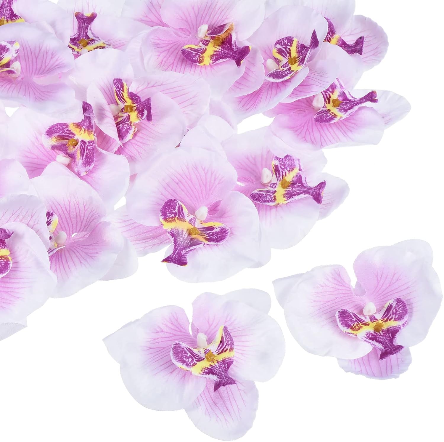 Amazon.com: PATIKIL 3.9" Artificial Orchid Flower Heads, 20 Pack Silk ...