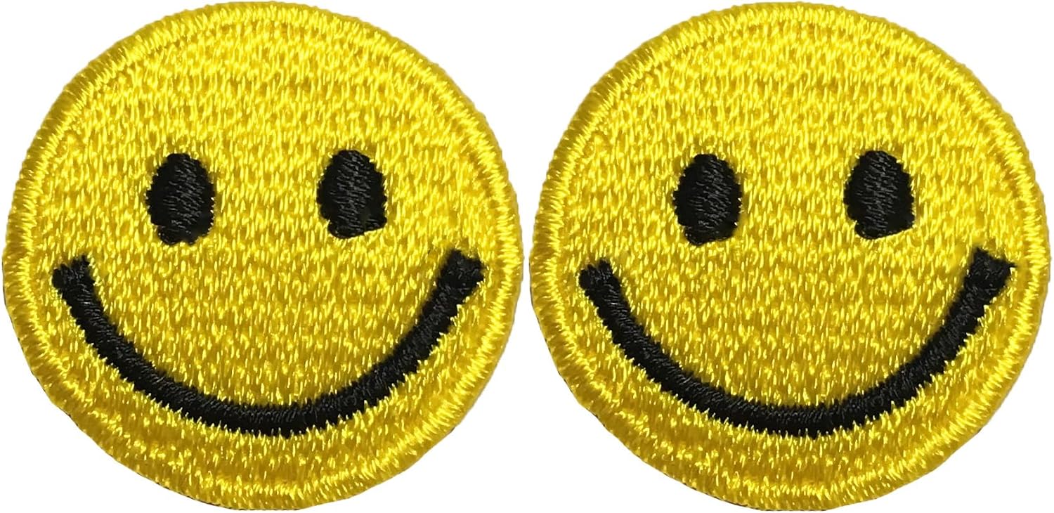 Amazon.com: Papapatch Set 2 of Small Mini Tiny Cute Smile Face Happy ...