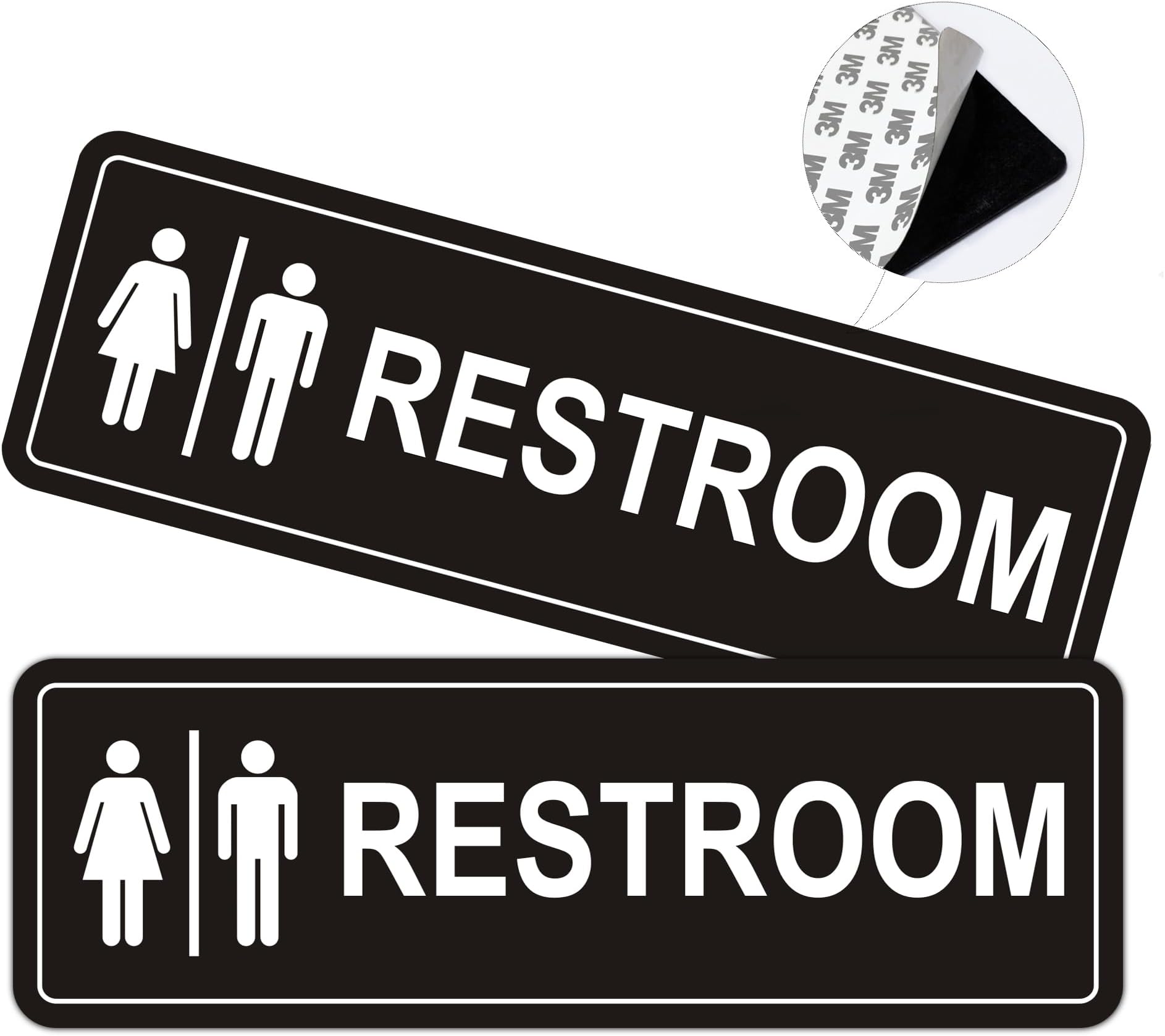 Amazon.com : Restroom Sign - (2 Pack ) Metal Restroom Signs for ...