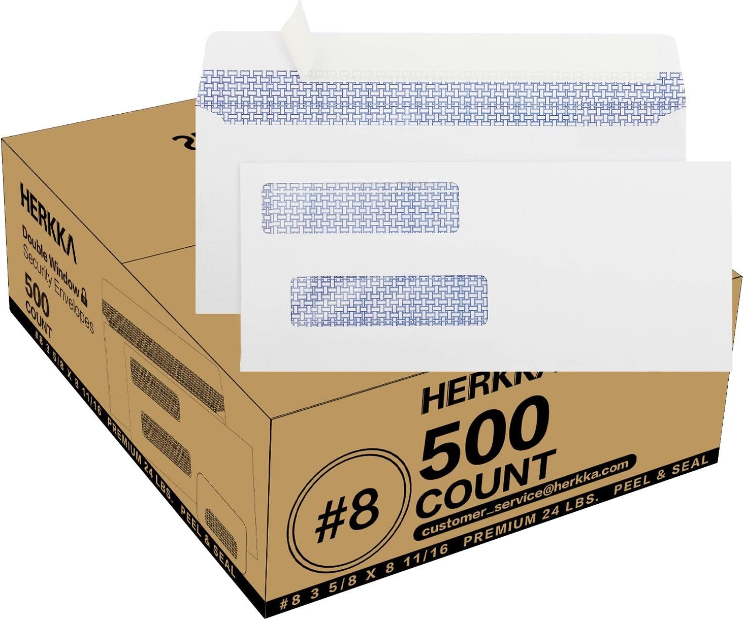 Amazon.com : #8 Double Window Security Check Envelopes, No.8 Double ...