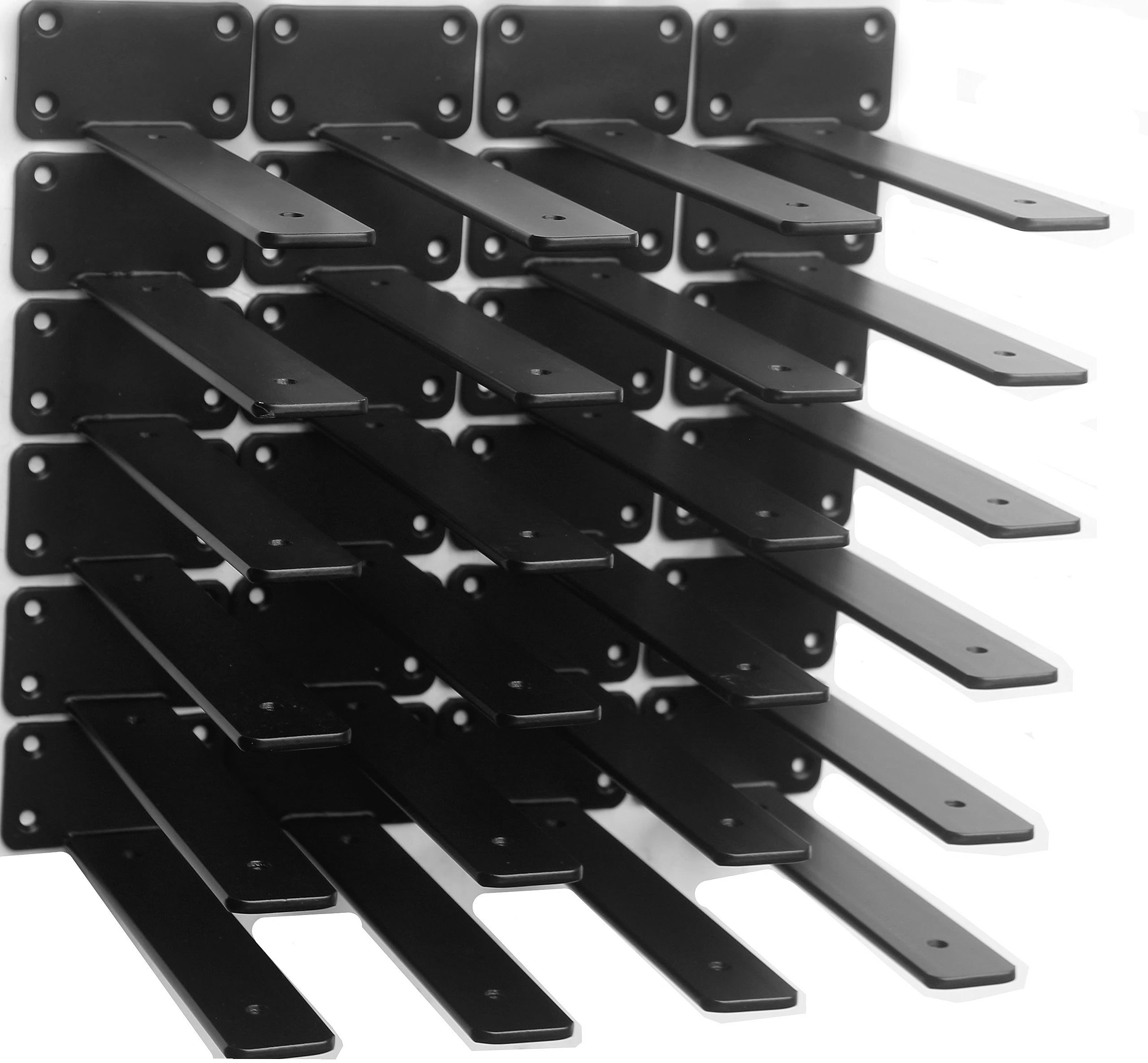 Amazon.com: 24 Pack - 8 inch Black Hidden L Shelf Bracket (1/5 Inch ...