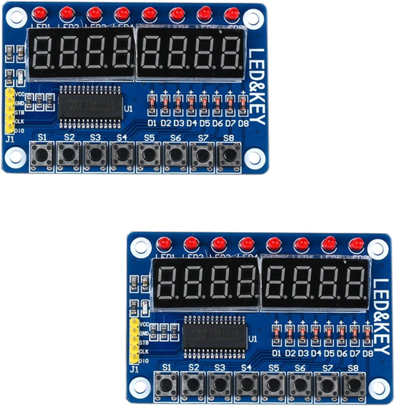 Amazon.com: EC Buying 2Pcs TM1638 Display Module 8 Bit LED Digital Tube ...