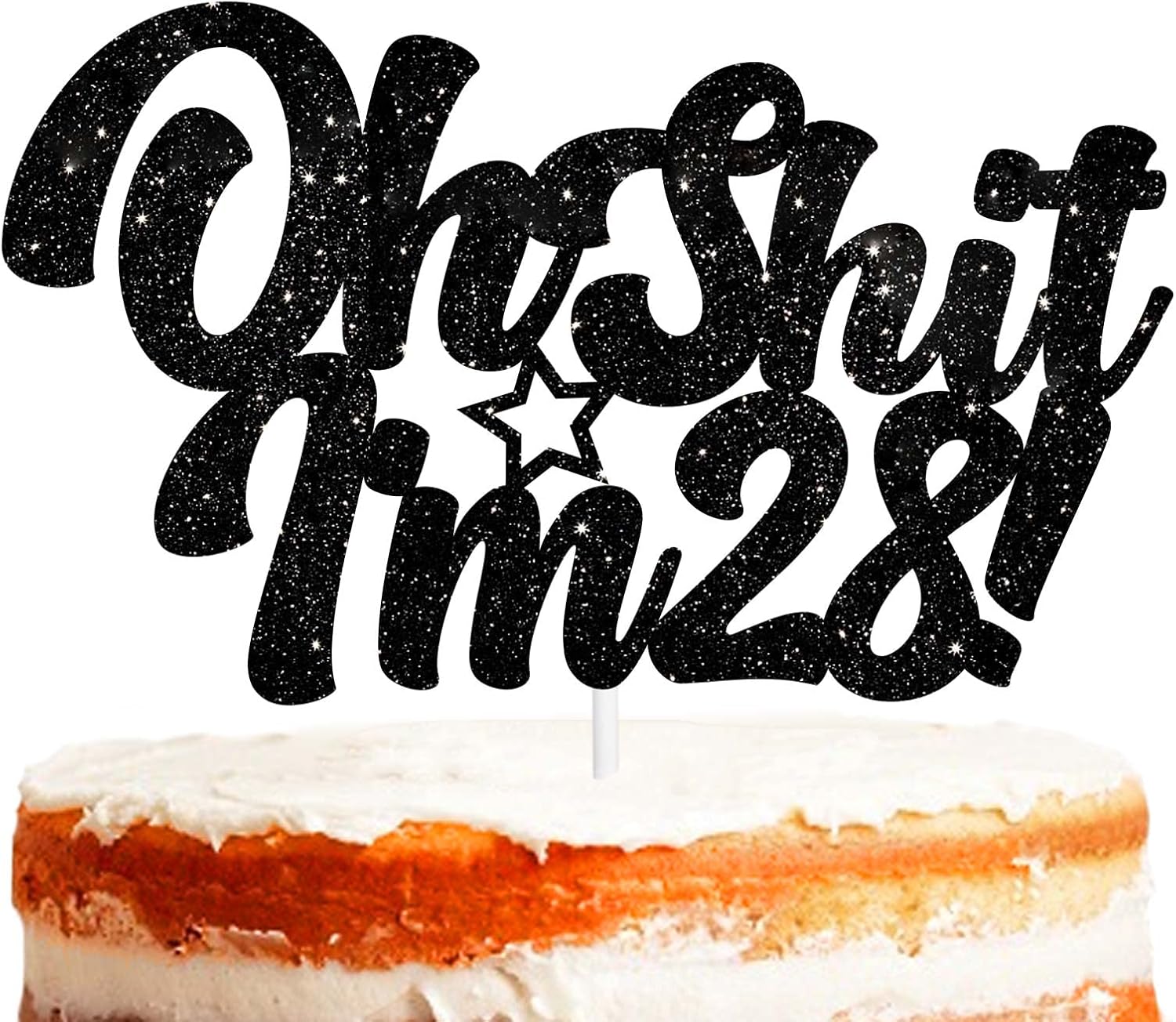 Amazon.com: Oh Shit I'm 28 Cake Topper for Boys Girls 28th Birthday ...