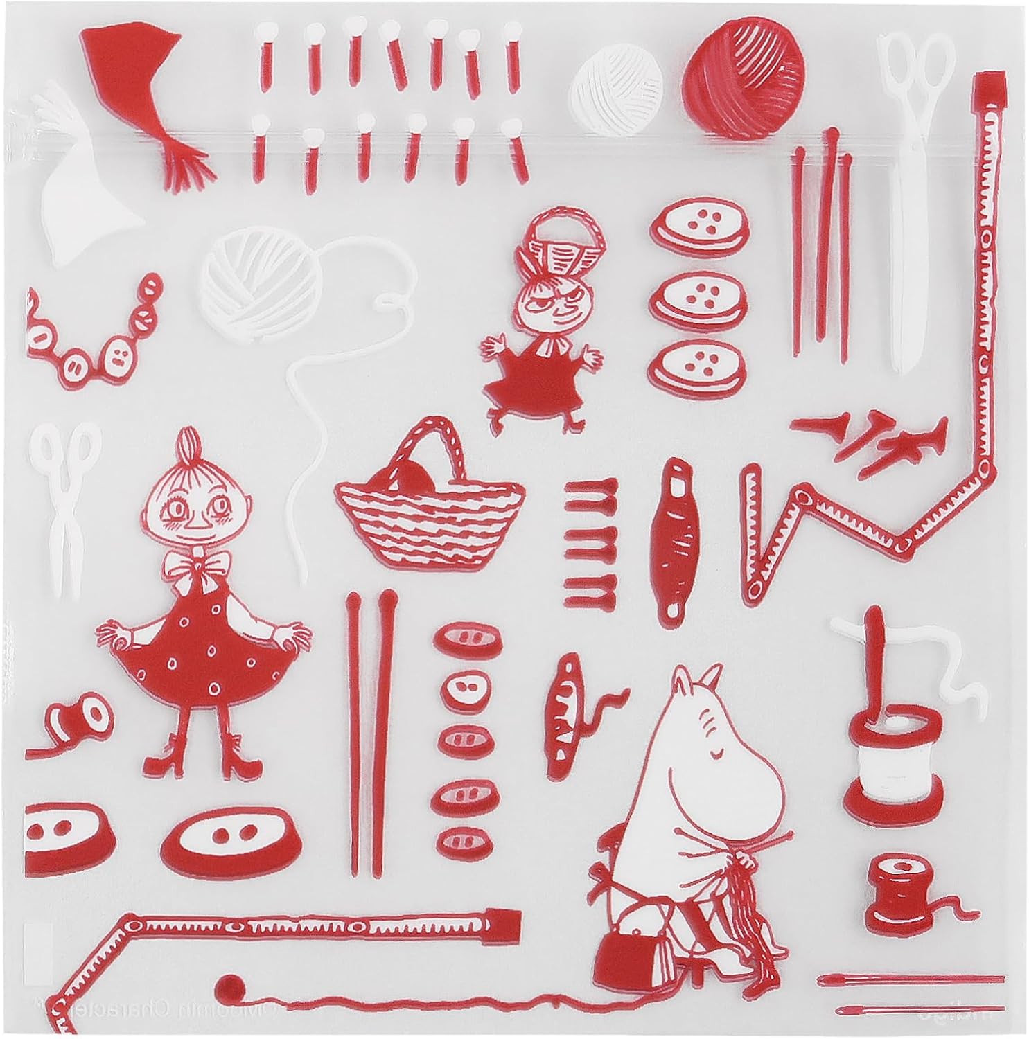 Amazon.com: Indigo MOOMIN MP675 Moomin Wrapping OPP Bag SS Zipper Bag ...