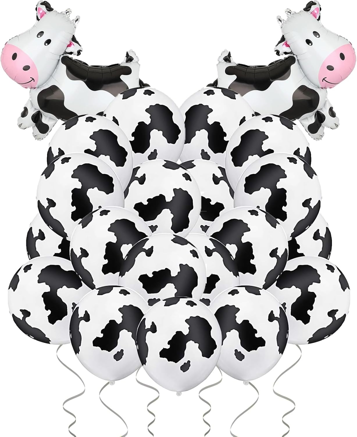 Amazon.com: 100 PCS Cow Print Balloons, 2 Pcs Big Cow Balloons 12 inch ...