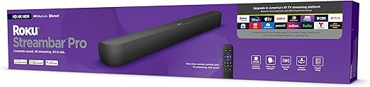 Amazon.com: Roku Streambar Pro | 4K HDR Streaming Device & Cinematic ...