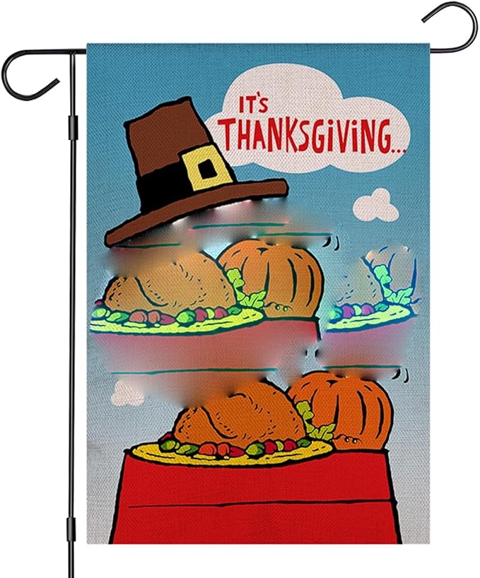 Amazon.com : Thanksgiving Garden Flag 12x18 Inch Double Sided Outside ...