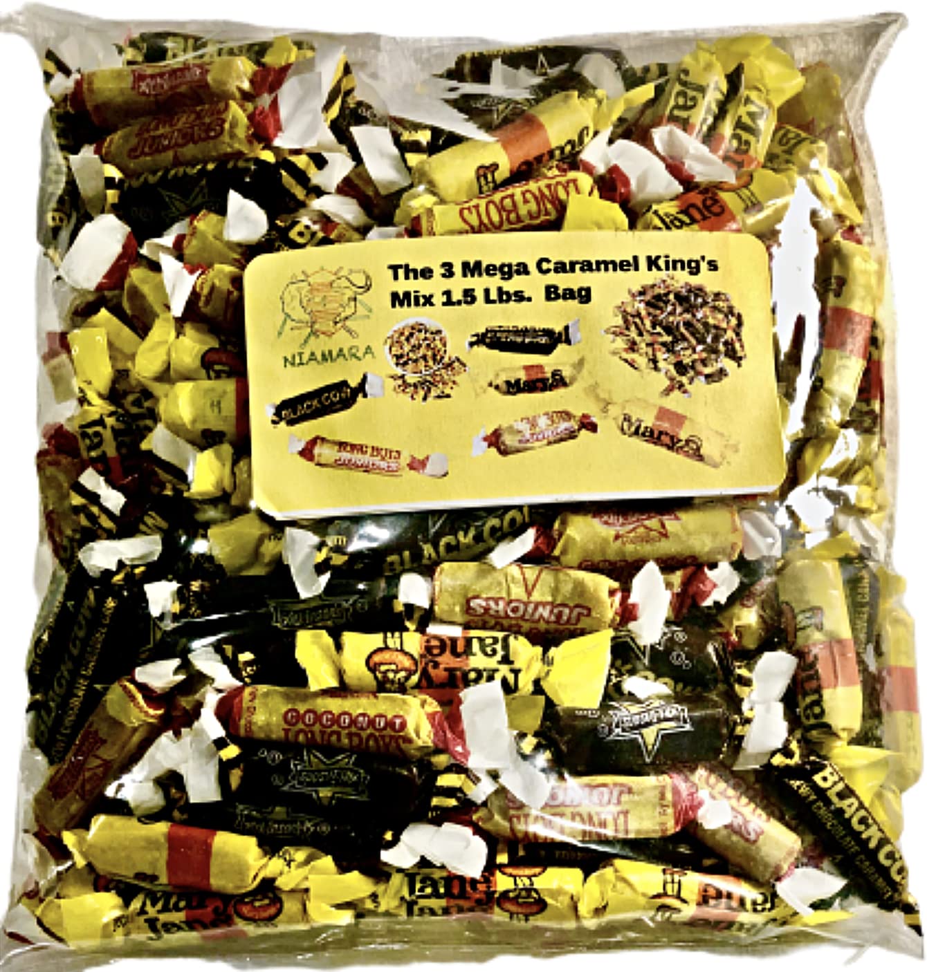 Amazon.com : The 3 Mega Caramel Kings Mixed, 1.5 Lbs. Bulk Bag ...
