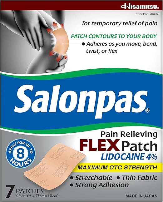 Amazon.com: Salonpas Maximum OTC Strength Lidocaine 4% Pain Relieving ...