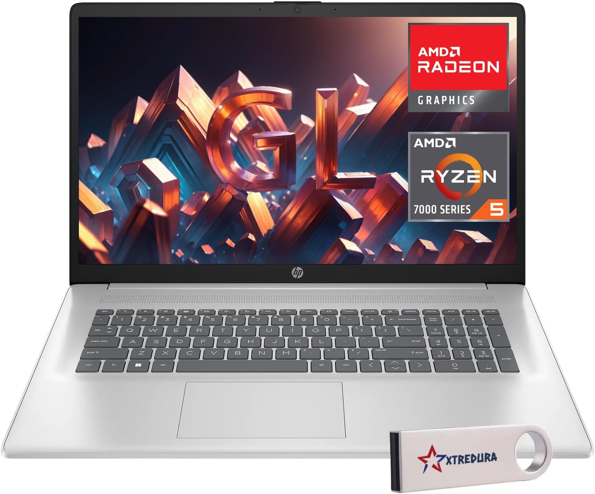 Amazon.com: HP 2025 Business 17 inch FHD Laptop, AMD Ryzen 5 7430U Processor (Beats i5-1235U ...