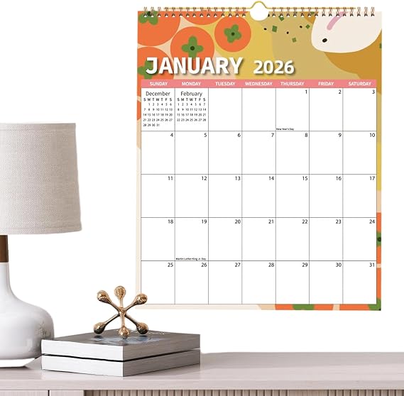 Calendrier Mensuel 2026 - Planificateur Mensuel Hebdomadaire Quotidien ...