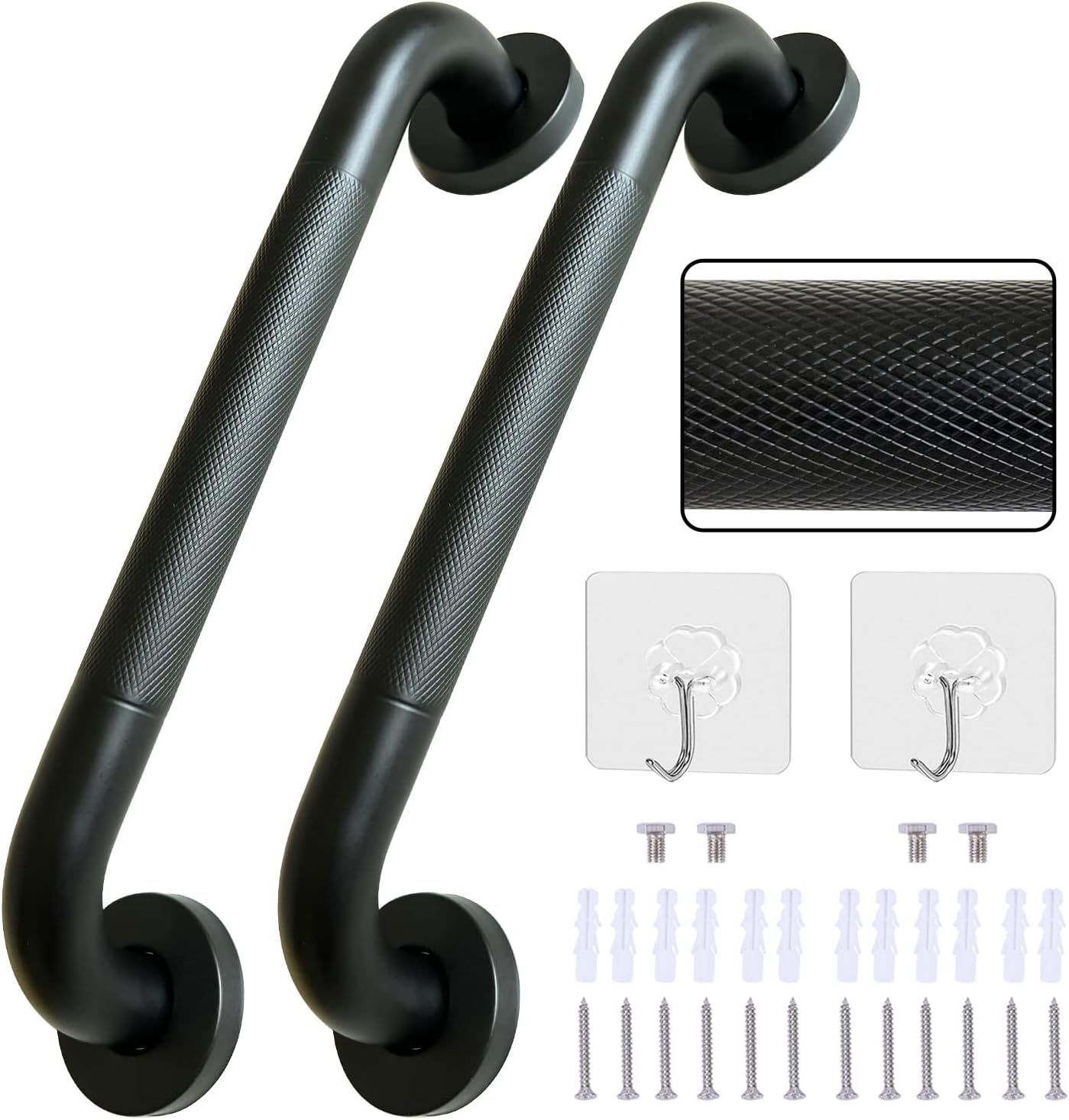 2 Pack Anti Slip Shower Grab Bar, Stainless Steel Bathroom Handle ...