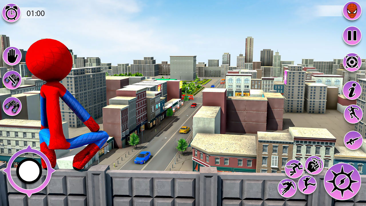 Super Flying Stickman Spider Open World Game: Real Stick Rope Hero ...