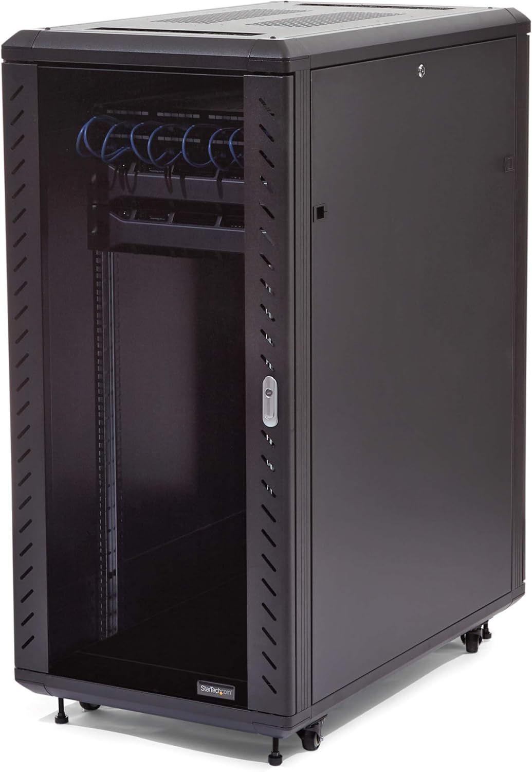 StarTech.com 25U Network Server Rack Cabinet on Wheels for 19" Data, IT ...