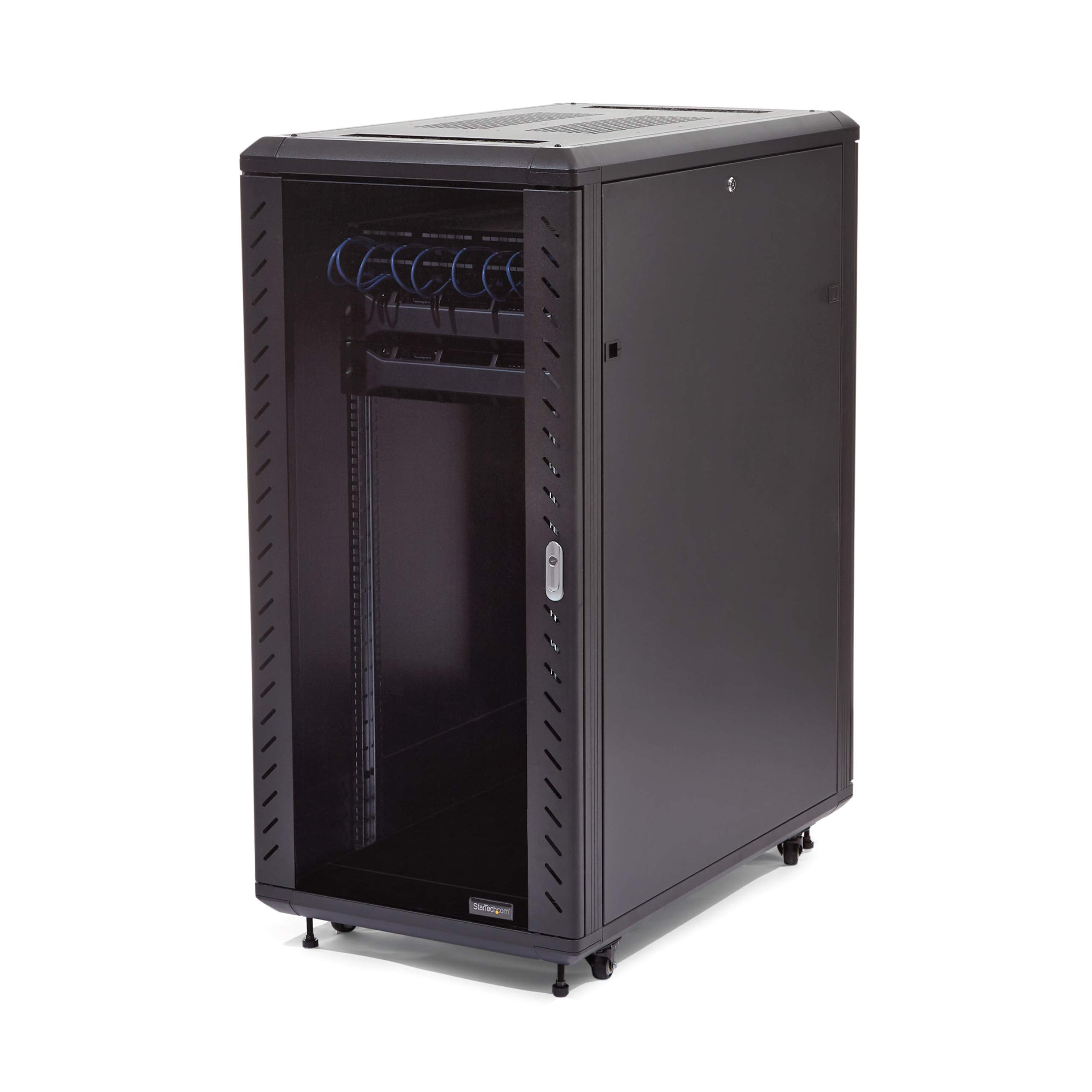 StarTech.com 25U Network Server Rack Cabinet on Wheels for 19" Data, IT ...