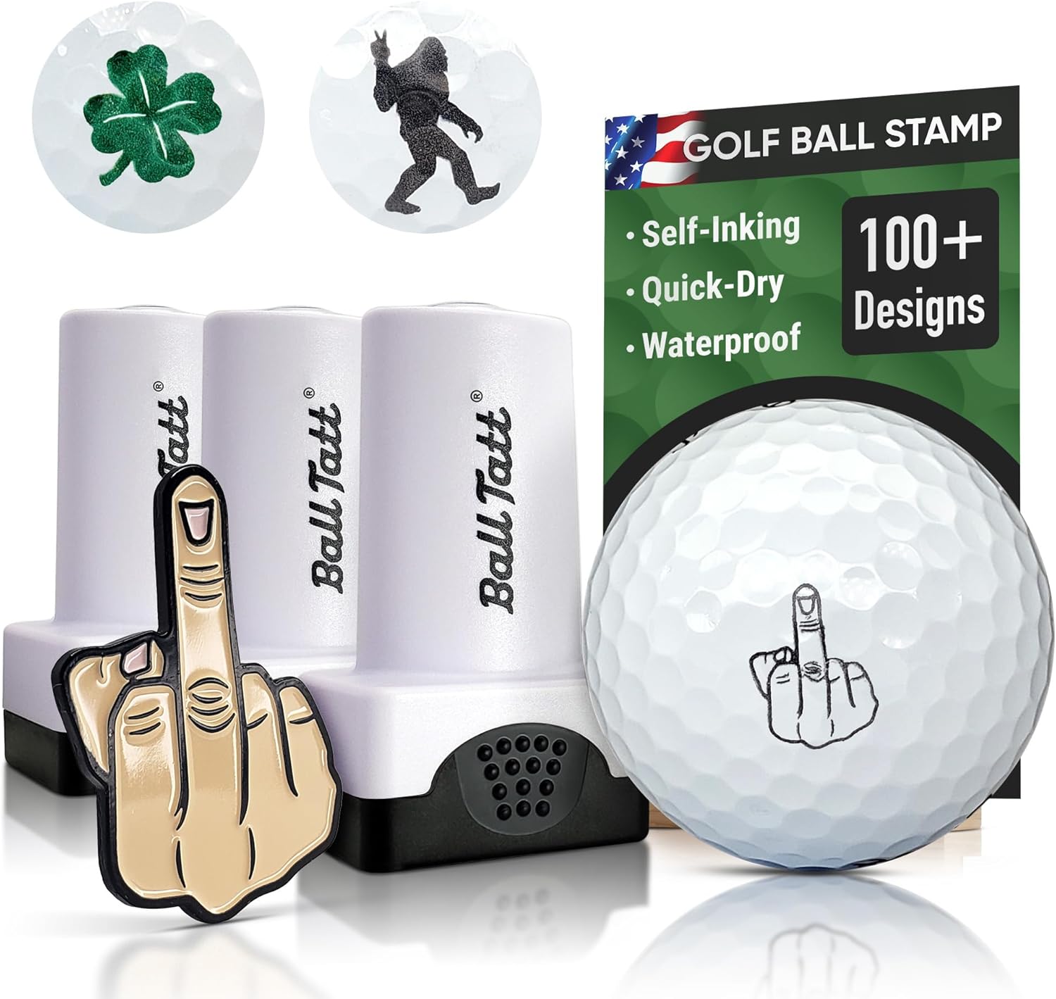 Amazon.com : Ball Tatt - Pro Pack 3X Golf Ball Stampers, Self-Inking ...