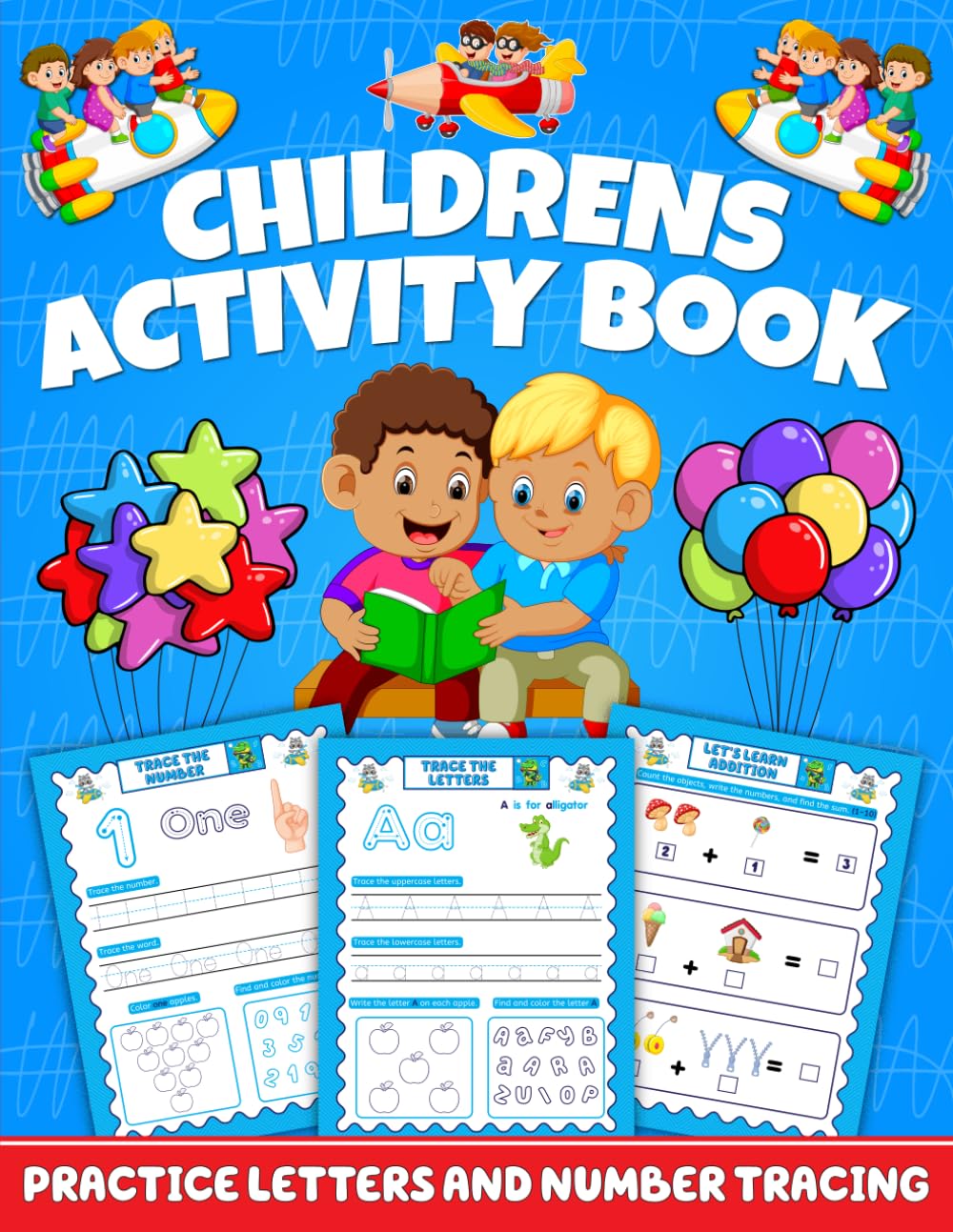 Childrens Activity Book: Practice Letters And Number Teaching: HARRISON ...