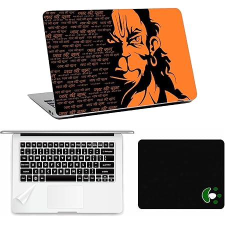 Paper Plane Design Orange Angry Hanuman Laptop Skin - Buy Paper Plane ...