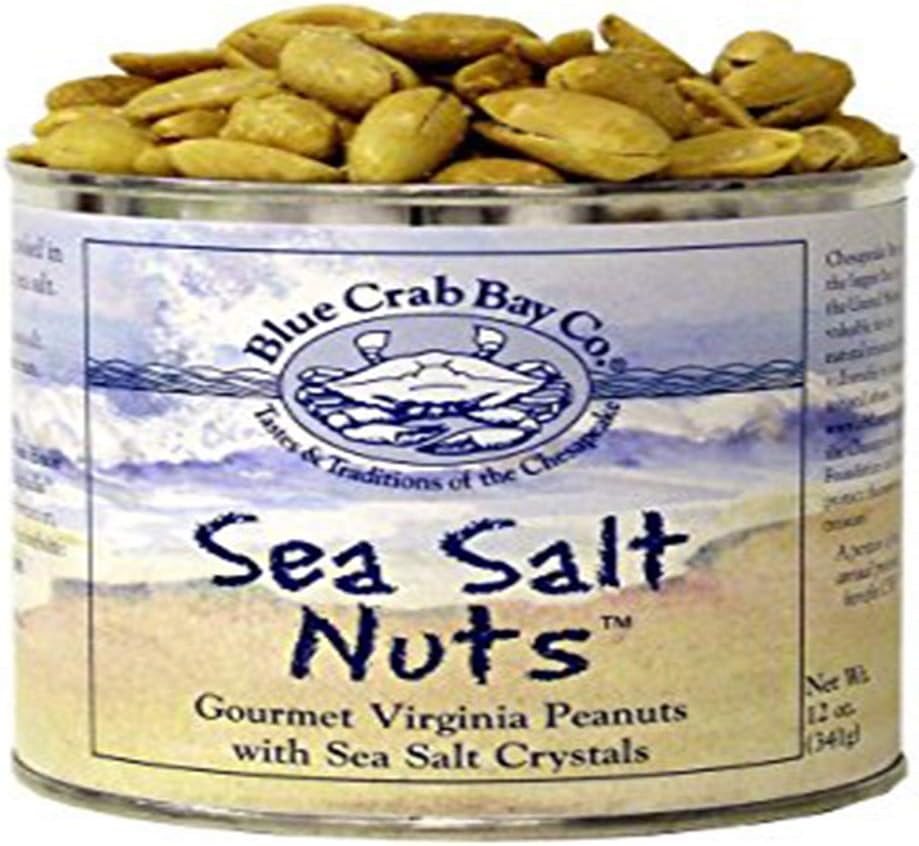 Amazon.com : Blue Crab Bay Co. Roasted Peanuts, 12-Ounce Cans (Sea Salt ...