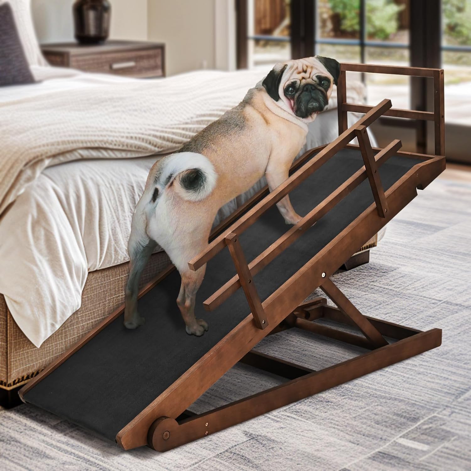 Amazon.com : Dog Ramp for Bed, Adjustable Pet Ramps for Dog to Get on ...