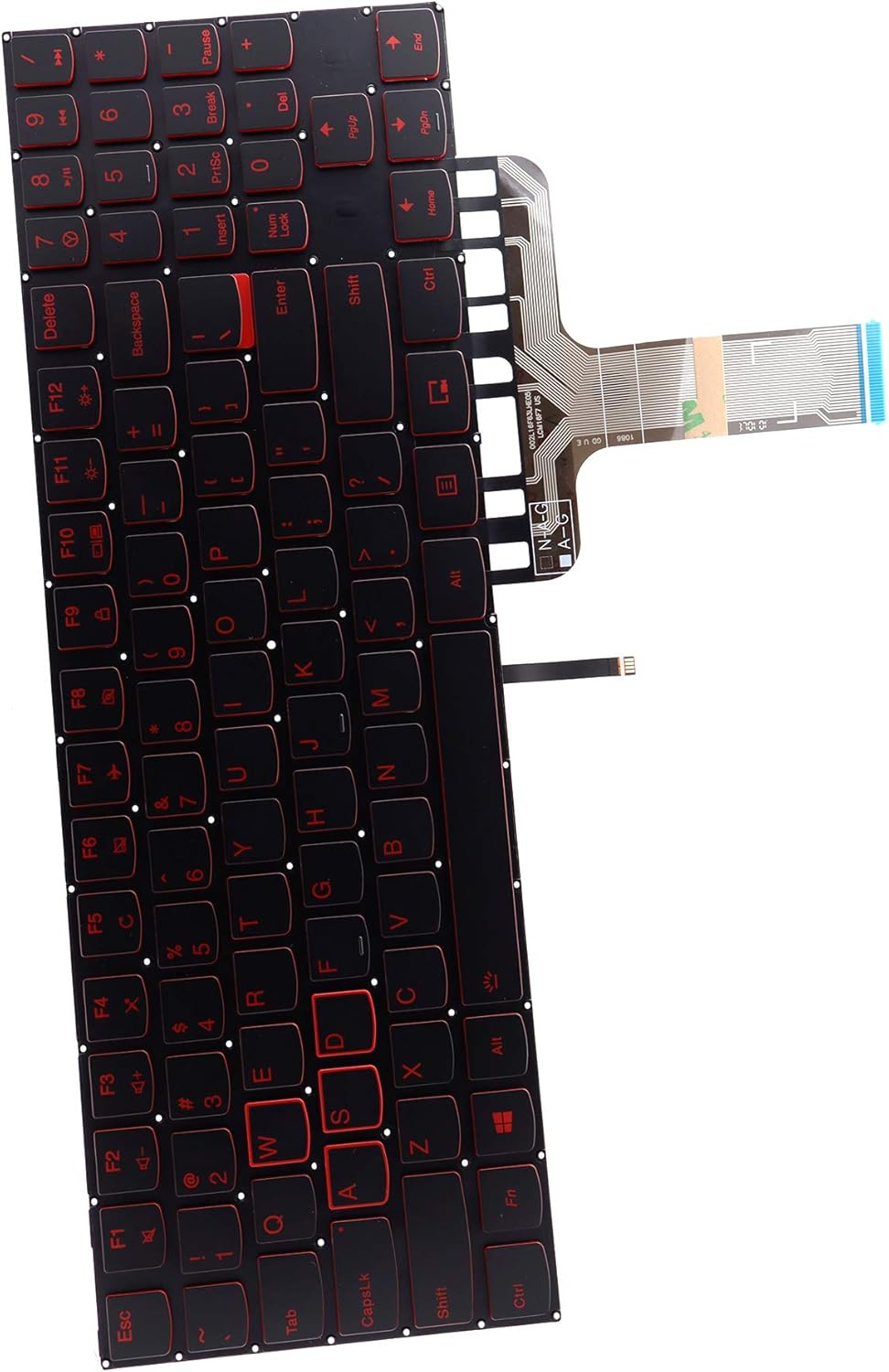 Amazon.com: Deal4GO US Laptop Red Backlit Keyboard Replacement for ...