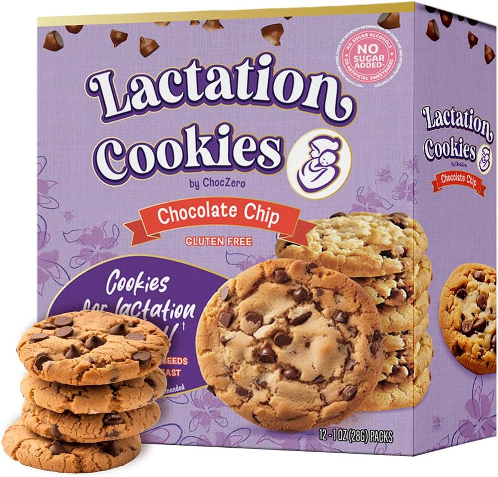 Amazon.com: ChocZero Lactation Cookies, Chocolate Chip, Gluten Free, No ...