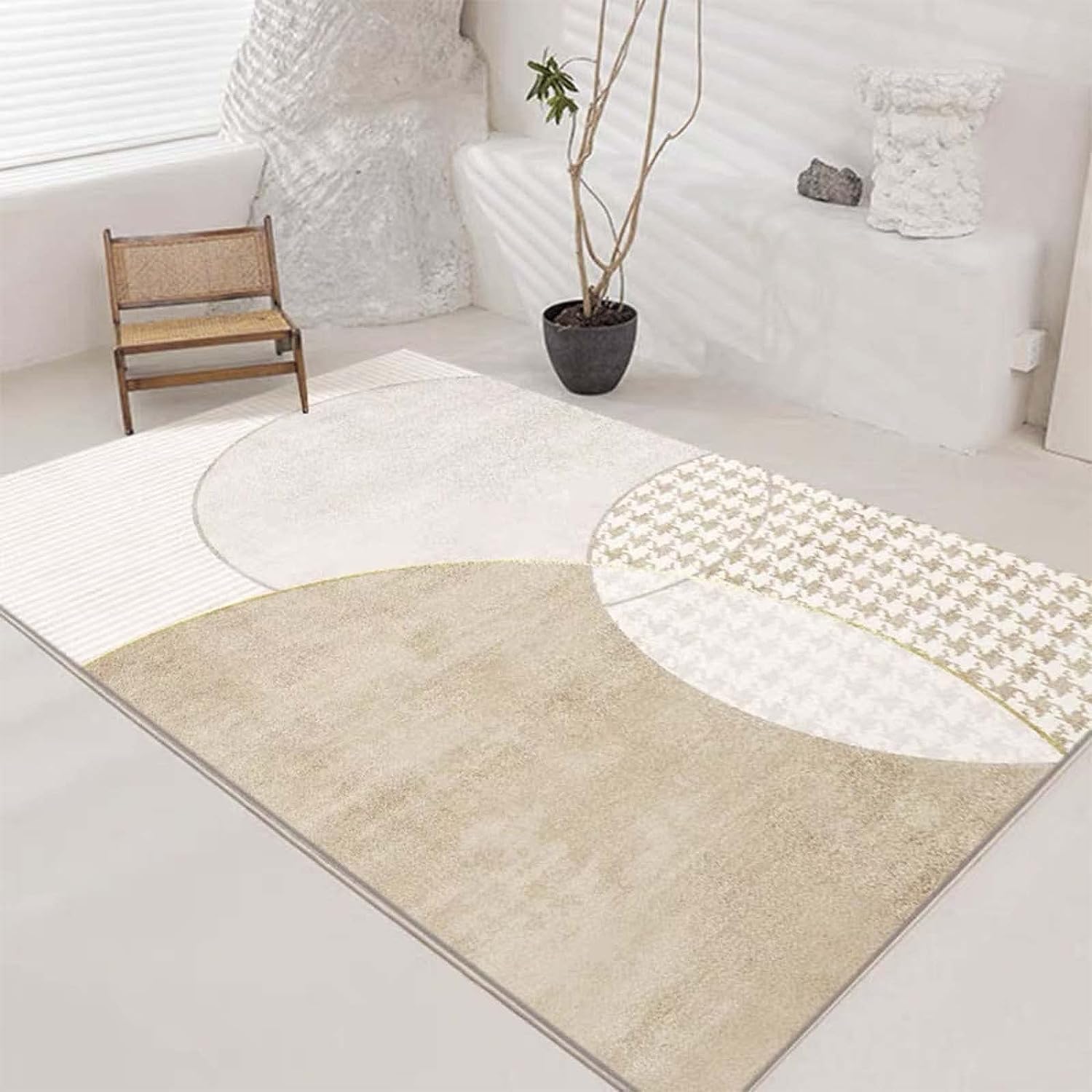 XMJAD Nordic Style Rug, Rectangle Printed Carpet, Non-Slip Washable Rug ...