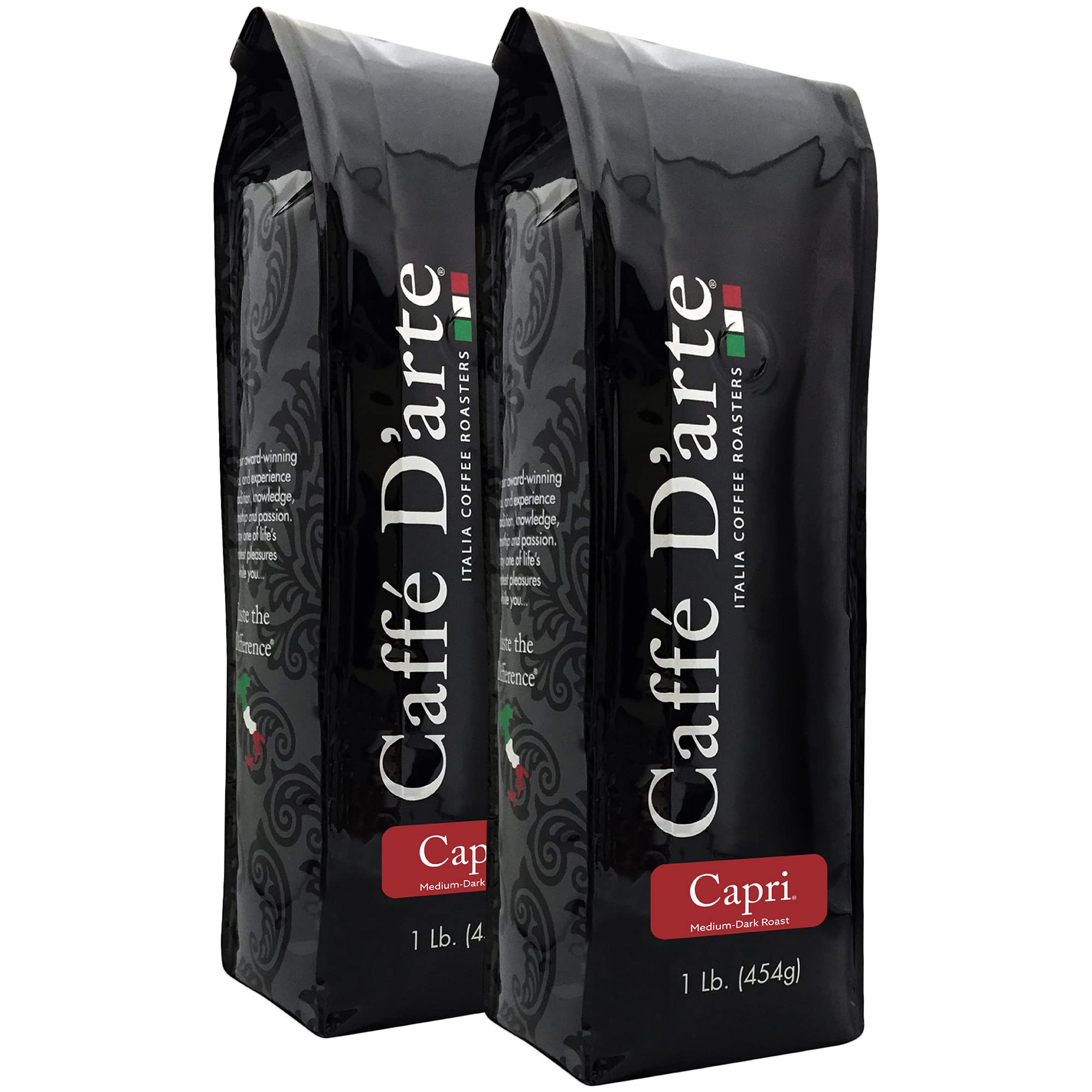 Amazon.com : Caffe D'arte Capri Whole Bean Espresso Coffee, 1 Pound ...