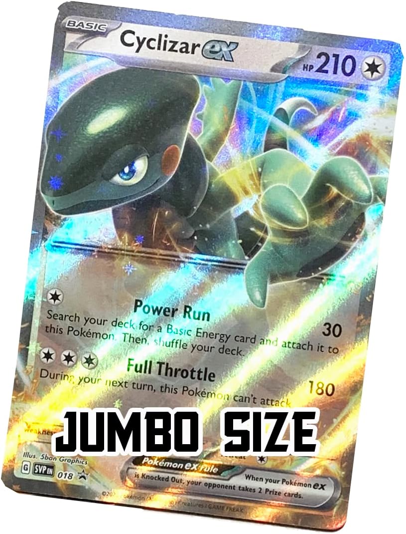 Amazon.com: Pokemon - Cyclizar ex - SV018 - **Jumbo** Black Star Promo ...