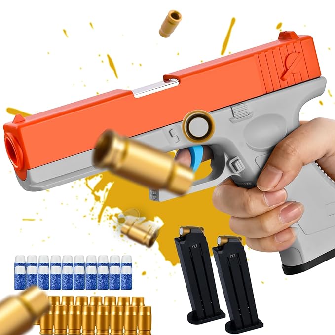 Ukola Toy Blaster, Foam Pistol with Ejecting Soft Bullets, Safe for ...